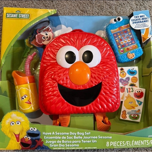 Sesame Street | Toys | Sesame Street Elmo Backpack Playset Red | Poshmark